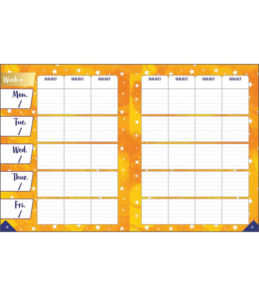 Galaxy Teacher Plan Book Paperback – Classborder.com